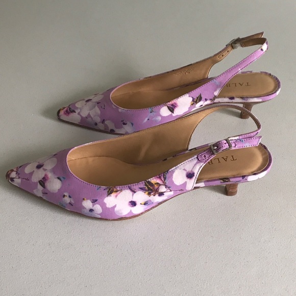 Talbots | Shoes | Talbots Pansy Purple Pippa Sling Kitten Heels | Poshmark